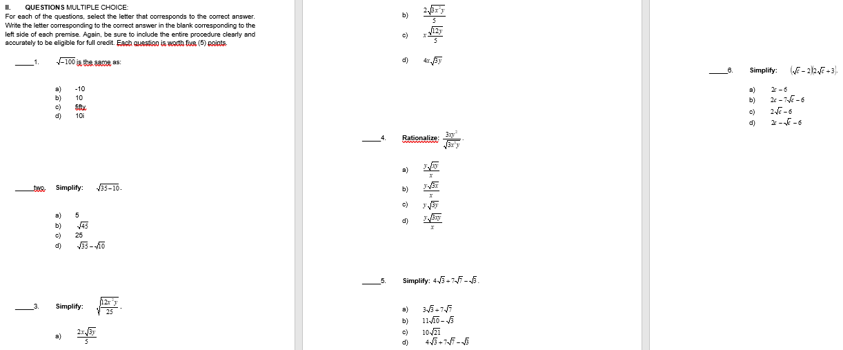 Solved Short test M4 Instructions: 1. Answer each of the | Chegg.com