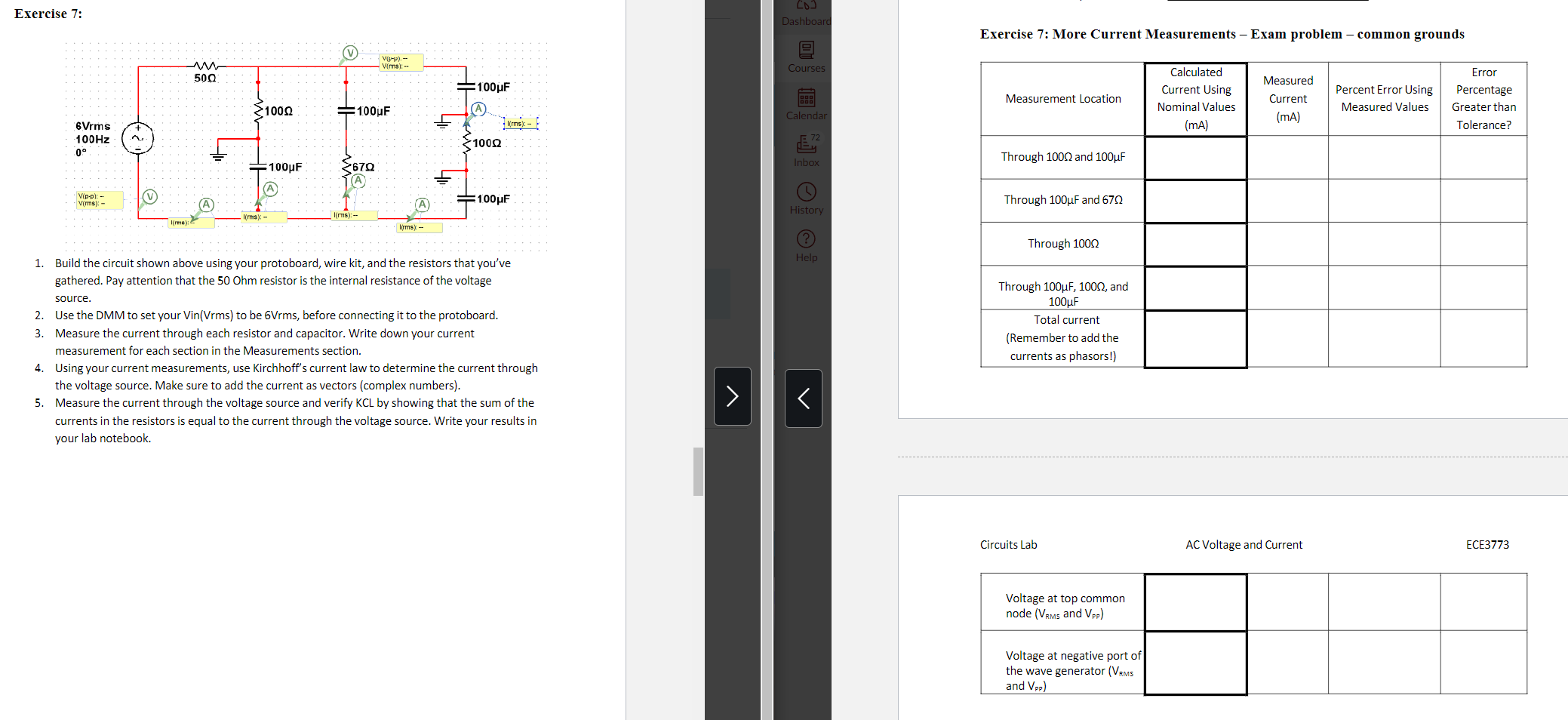 Solved I need help calculating the nominal values for this | Chegg.com