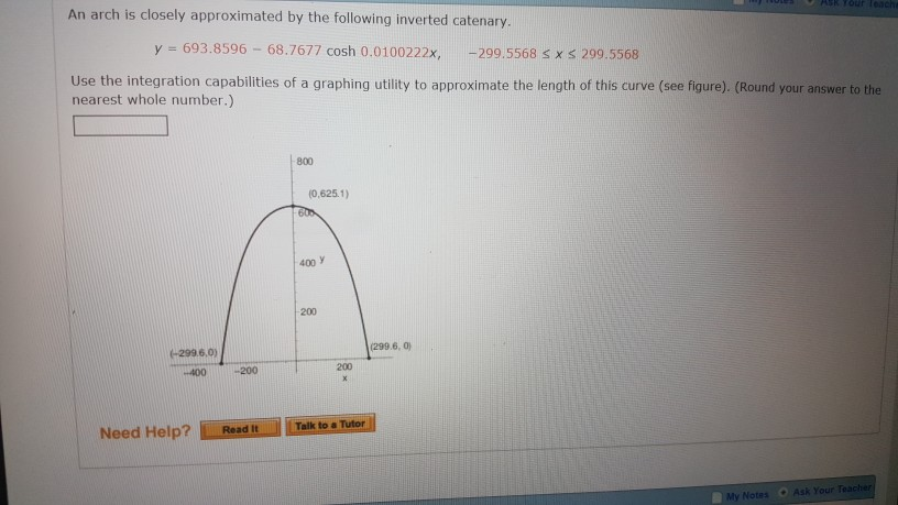 Solved An arch is closely approximated by the following | Chegg.com
