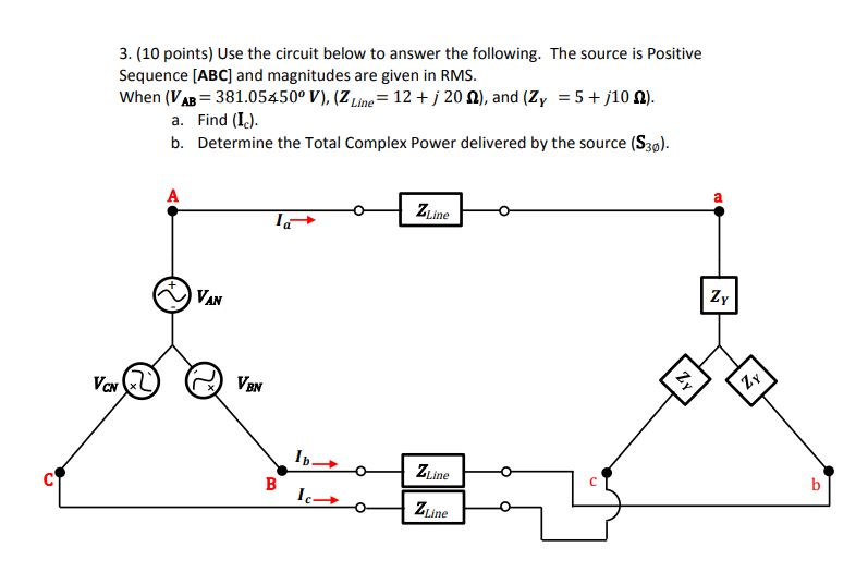 Solved 3. (10 points) Use the circuit below to answer the | Chegg.com