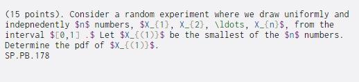 Solved (15 points). Consider a random experiment where we | Chegg.com