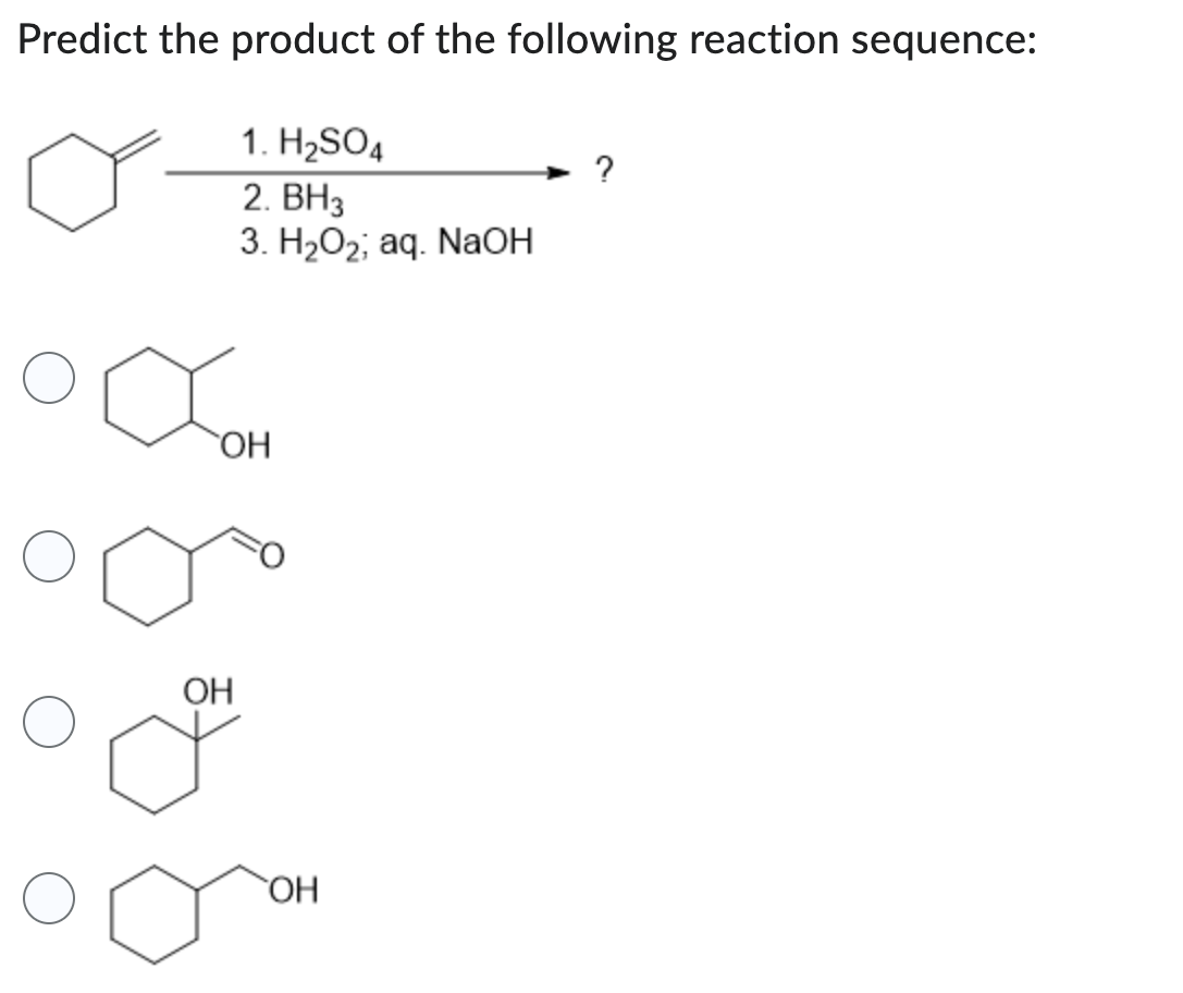 Solved Predict the product of the following reaction | Chegg.com