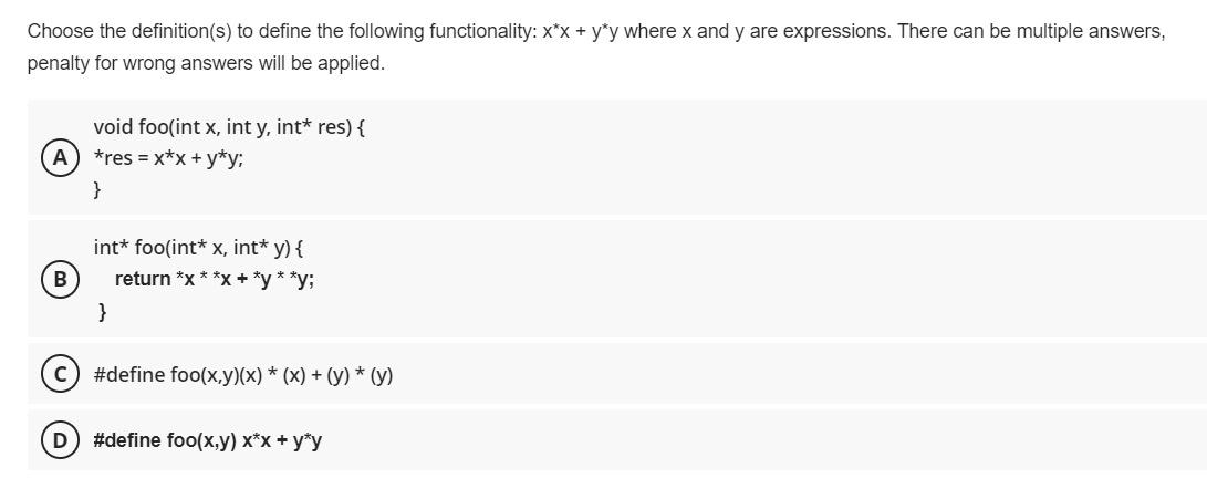 Solved Choose the definition(s) to define the following | Chegg.com