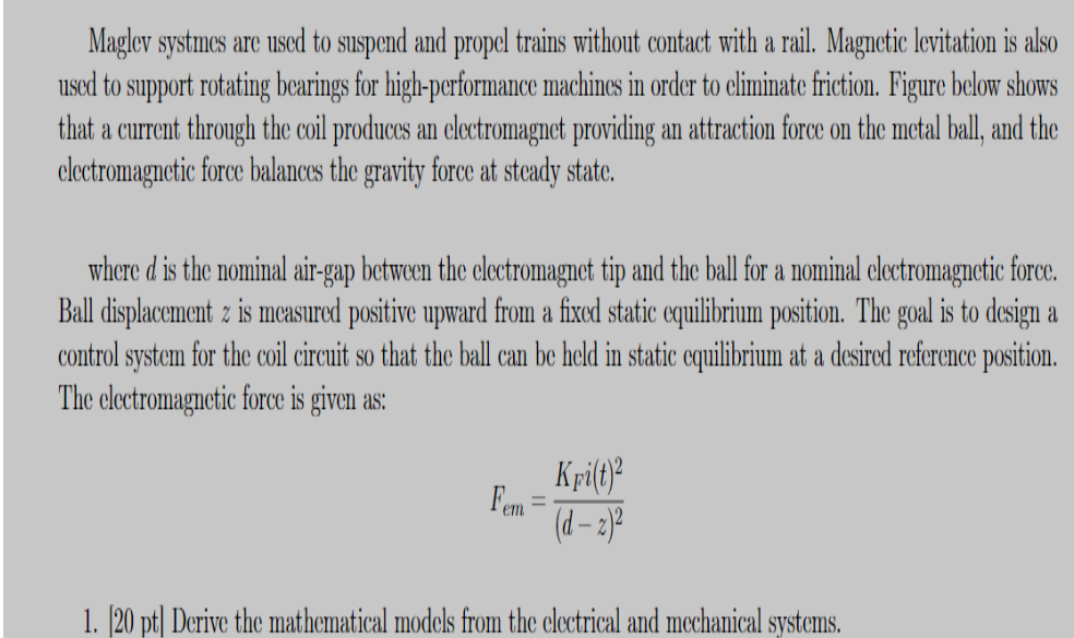 Magler systmes are used to suspend and propel trains | Chegg.com