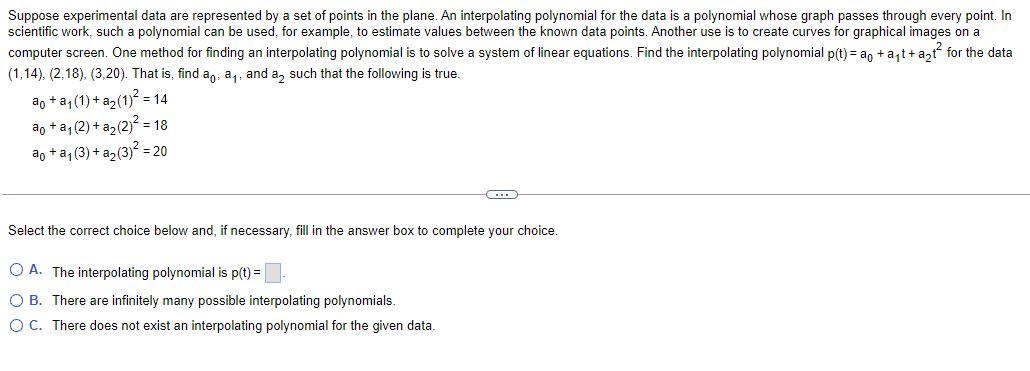Solved Suppose experimental data are represented by a set of | Chegg.com