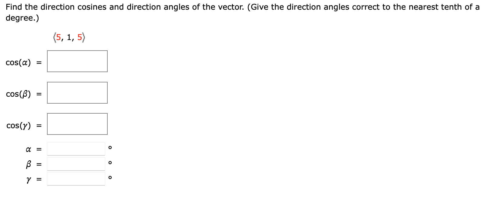 Solved Find the direction cosines and direction angles of | Chegg.com