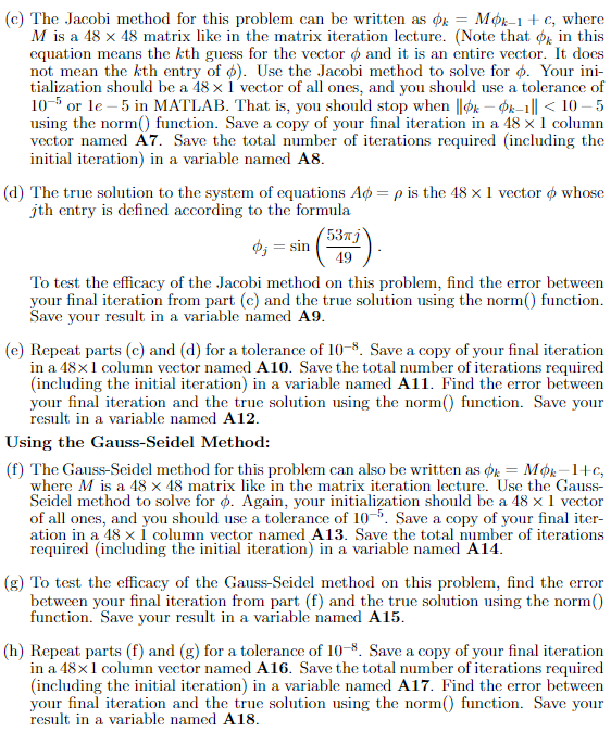 3. Using the Jacobi and Gauss-Seidel Methods: | Chegg.com