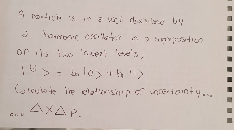 Solved A particle is in a well described by a harmonic | Chegg.com