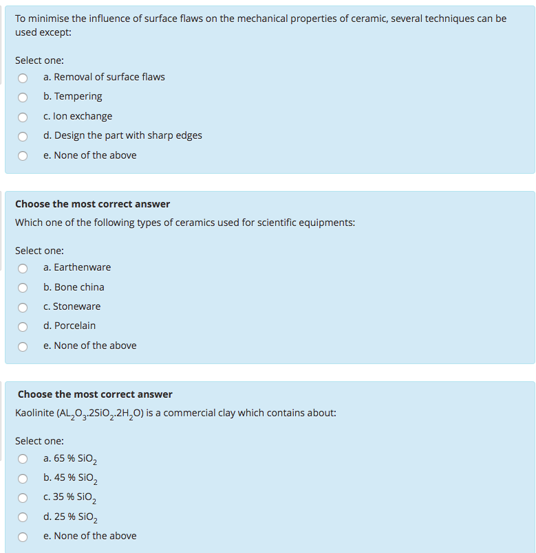Solved To minimise the influence of surface flaws on the | Chegg.com