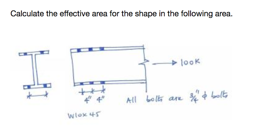 Solved Calculate the effective area for the shape in the | Chegg.com