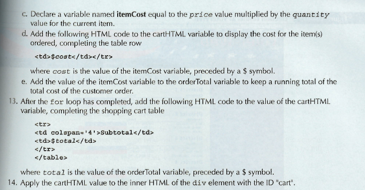 Solved 2. Go to the tc_cart.html file in your editor. | Chegg.com