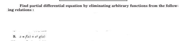 Solved Find partial differential equation by eliminating | Chegg.com