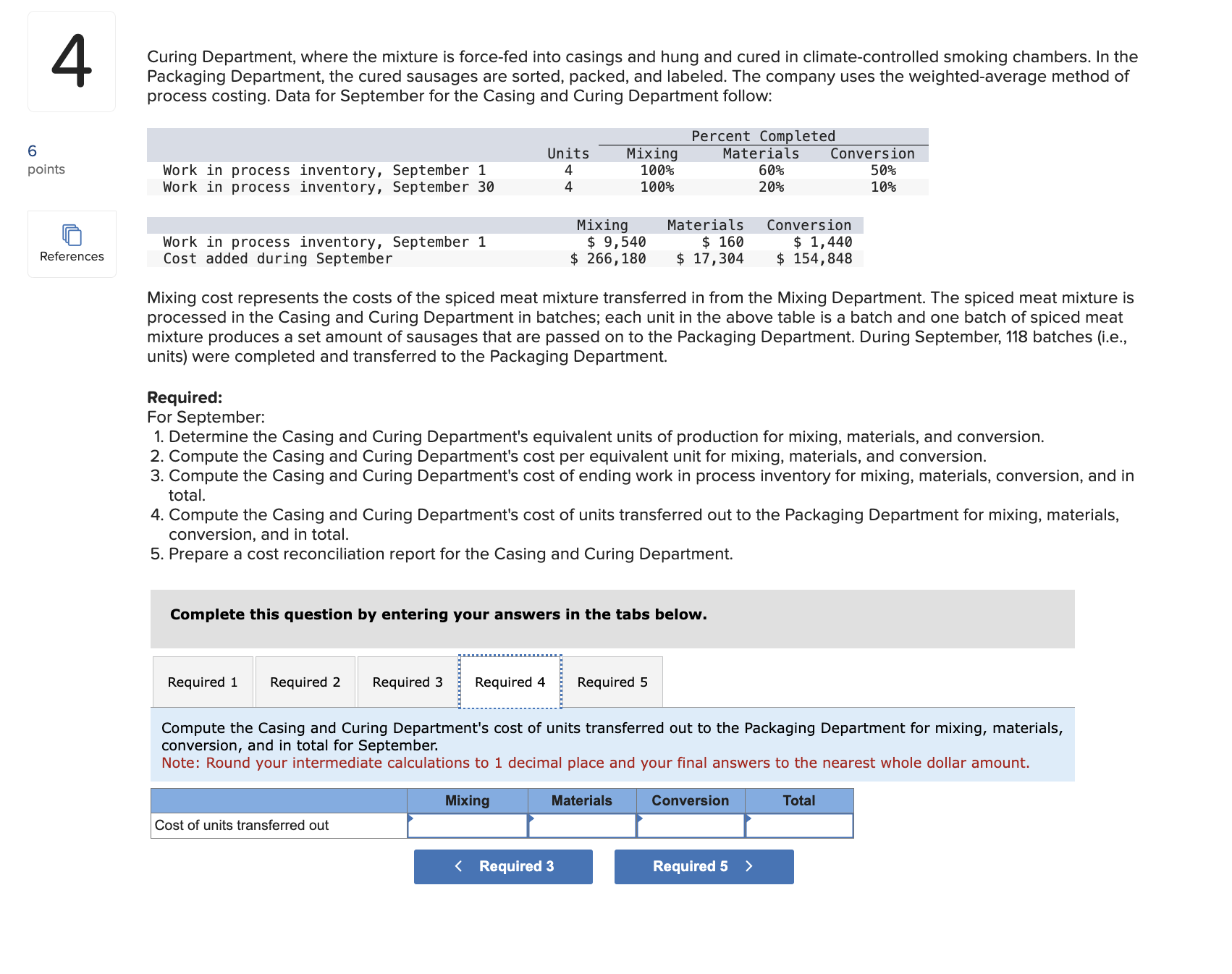 Solved Curing Department, where the mixture is force-fed | Chegg.com