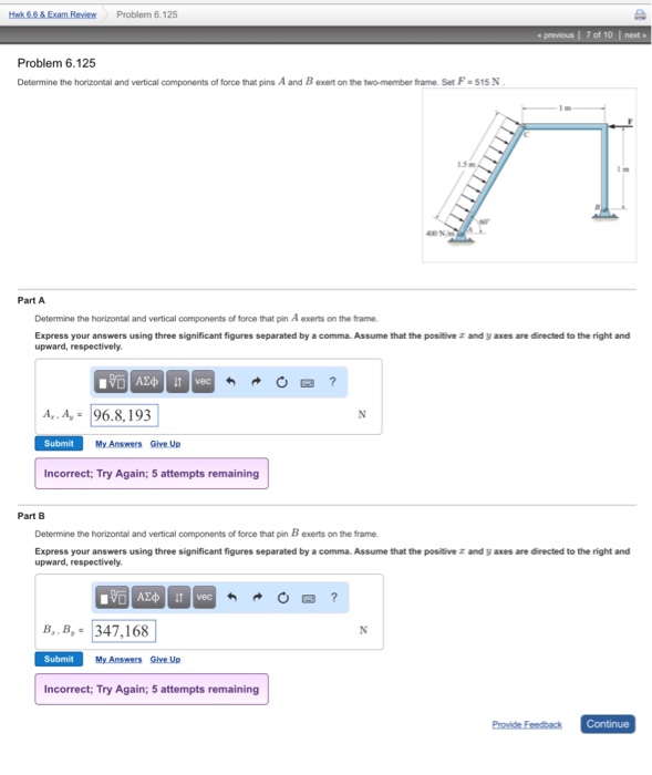 Solved Hwk 668Exam Review Problem 6.125 previous7 of 10 next | Chegg.com