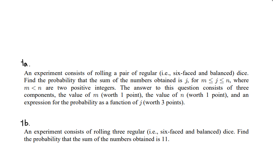 Ta. An experiment consists of rolling a pair of | Chegg.com