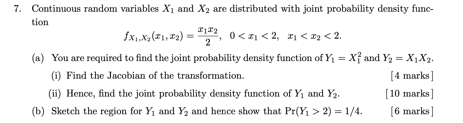 Solved 7. = > Continuous random variables X1 and X2 are | Chegg.com