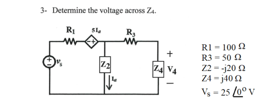 Solved 3- ﻿Determine the voltage across | Chegg.com
