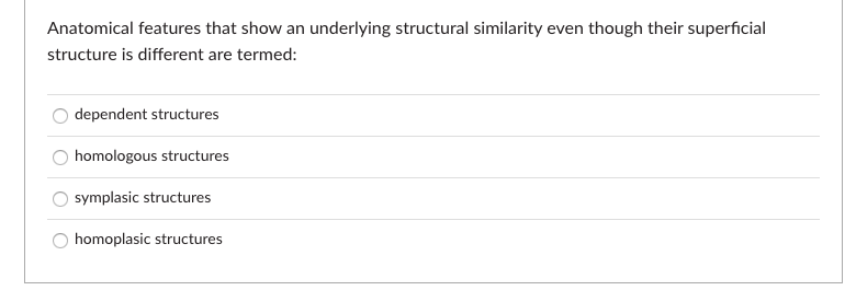 Solved Anatomical features that show an underlying | Chegg.com