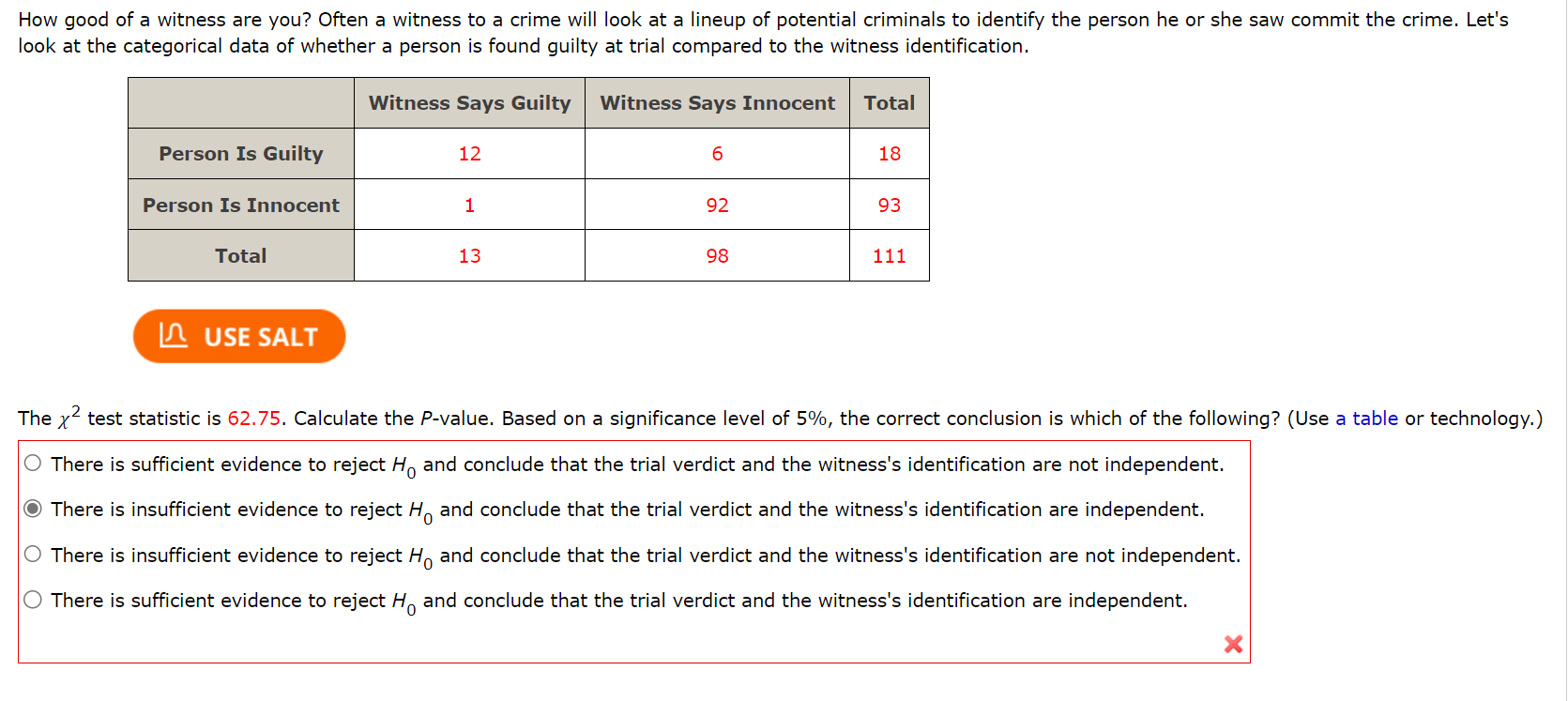 Solved How good of a witness are you? Often a witness to a | Chegg.com