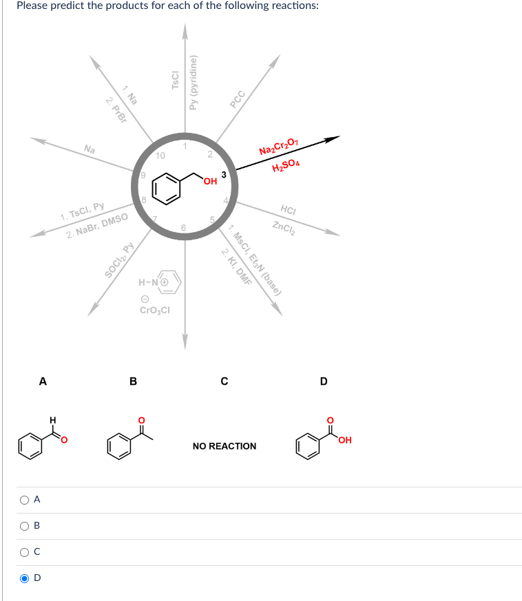 Solved Please predict the products for each of the following | Chegg.com