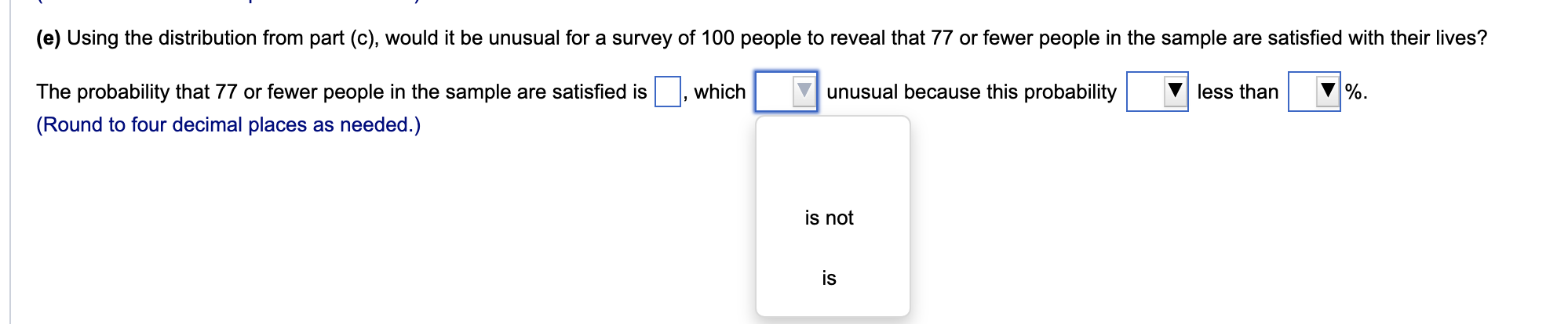 Solved (a) Suppose the random sample of 100 people is asked, | Chegg.com