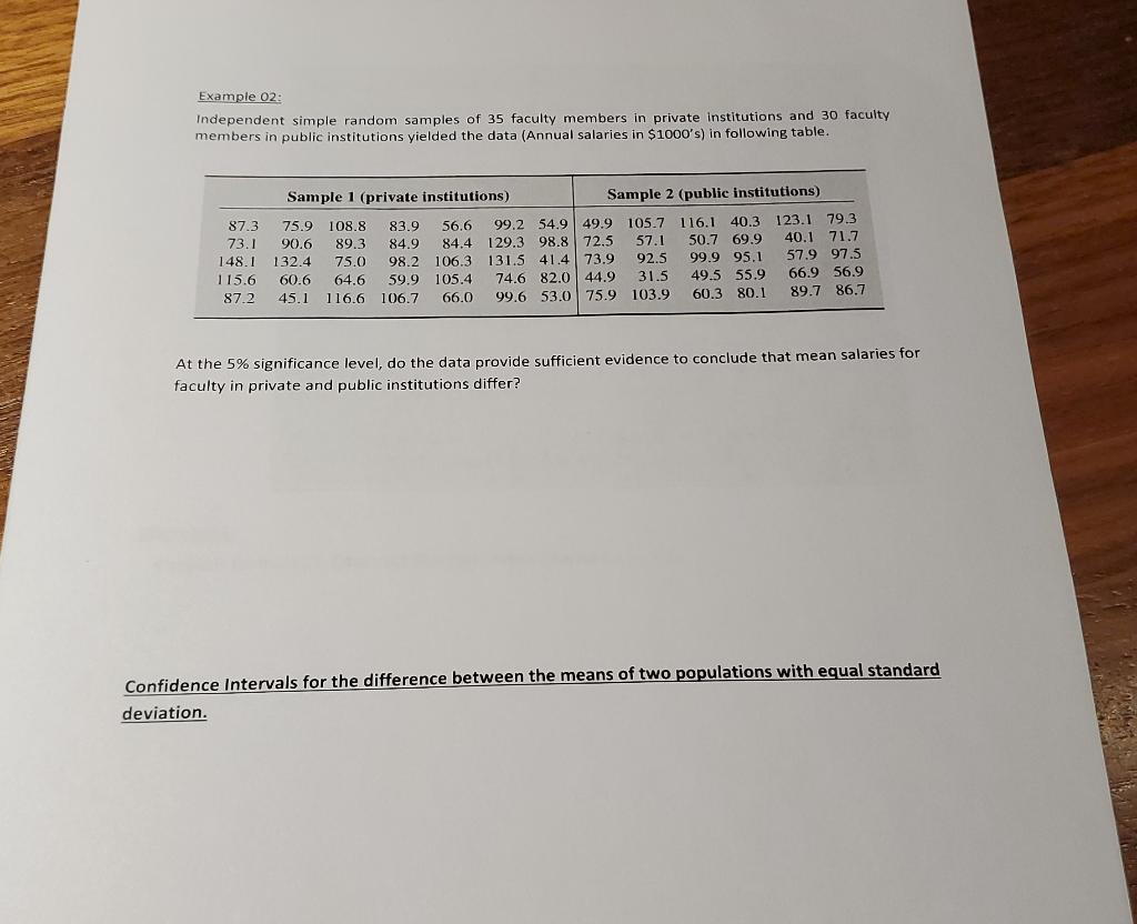 Solved Pooled t-Interval Procedure Purpose To find a | Chegg.com