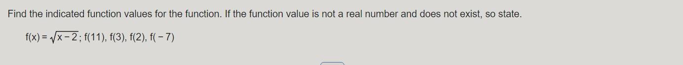 Solved Find the indicated function values for the function. | Chegg.com