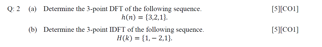 Solved Subject Name: Digital Signal Processing. Note: I need | Chegg.com