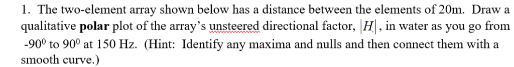 1 The Two Element Array Shown Below Has A Distance