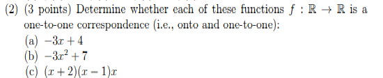 Solved (2) (3 points) Determine whether each of these | Chegg.com