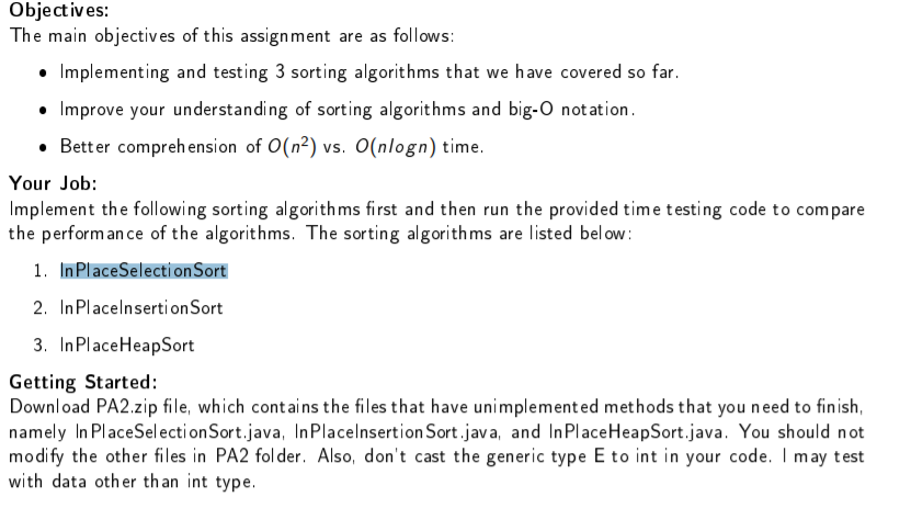 Solved In this programming assignment you are to implement | Chegg.com