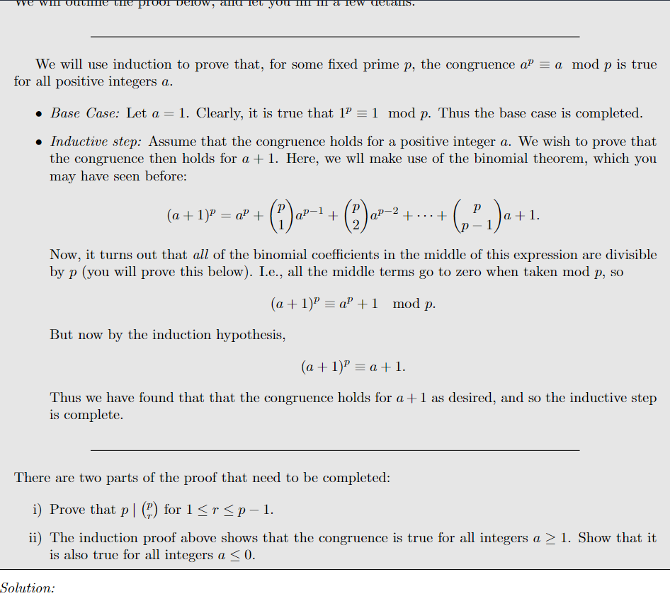 Solved Problem 2. Fermat's little theorem [10 points] In HW4 | Chegg.com