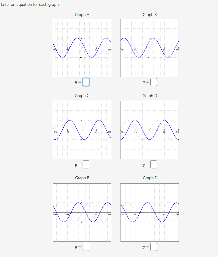 Solved Enter an equation for each graph: | Chegg.com