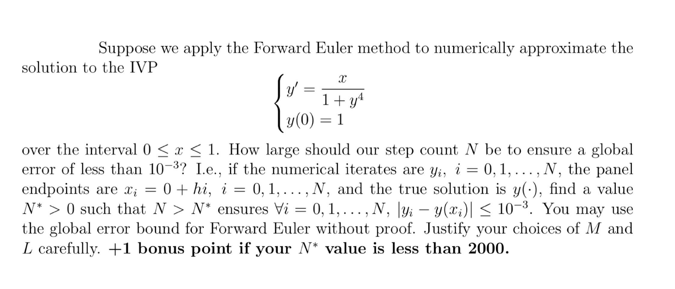 Solved Suppose we apply the Forward Euler method to | Chegg.com