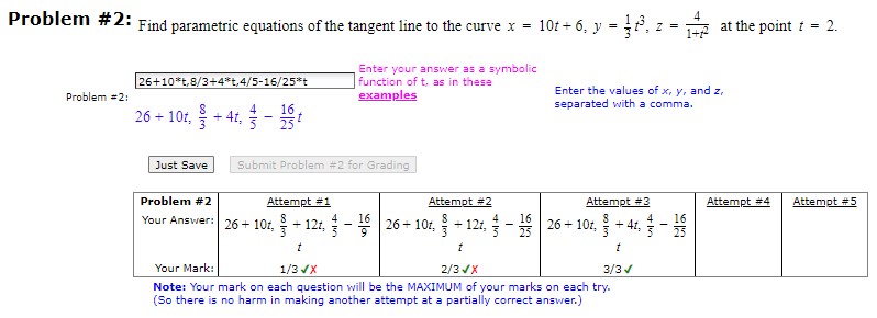 Solved Problem #2: Find parametric equations of the tangent | Chegg.com