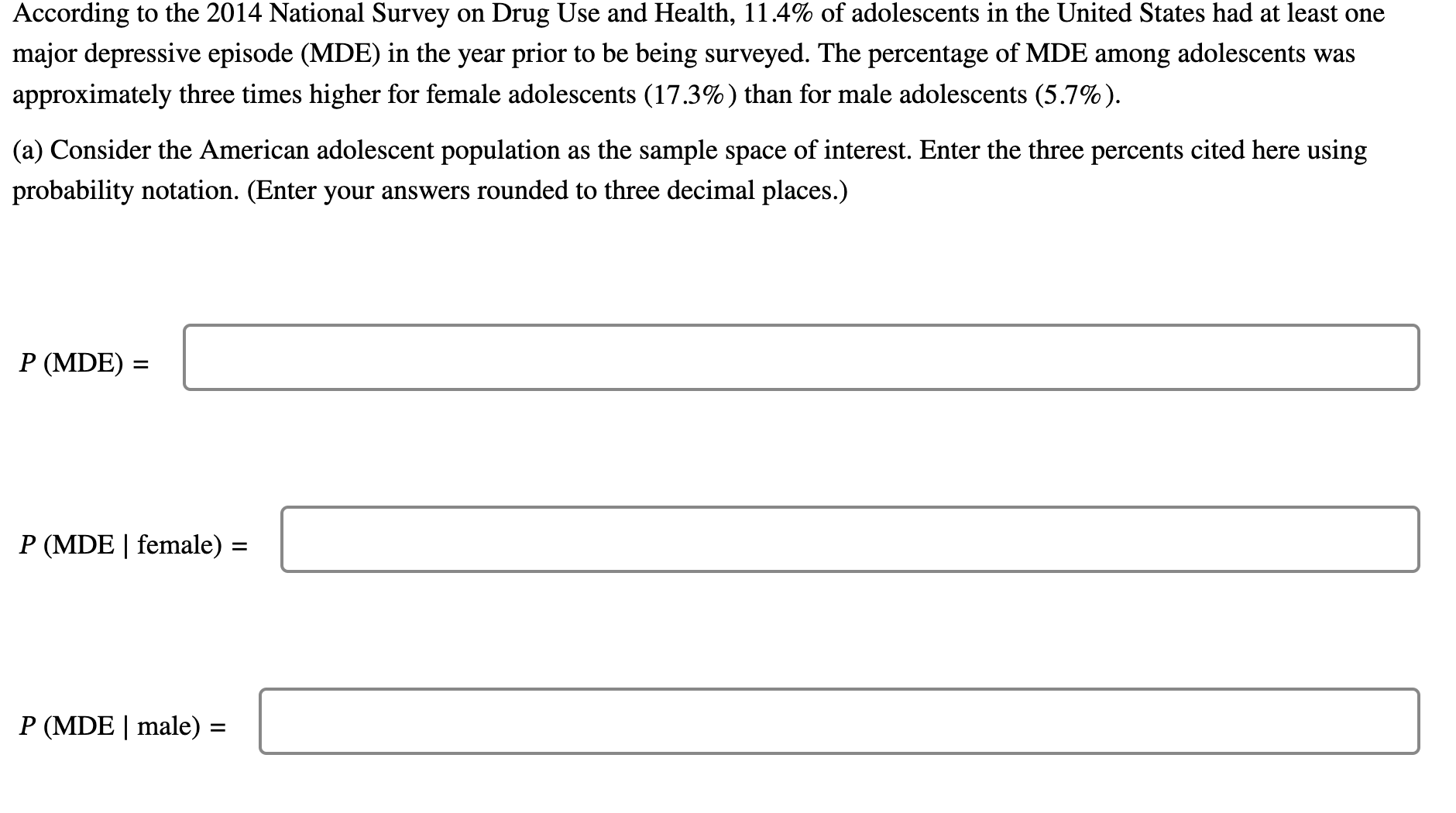 Solved According to the 2014 National Survey on Drug Use and | Chegg.com