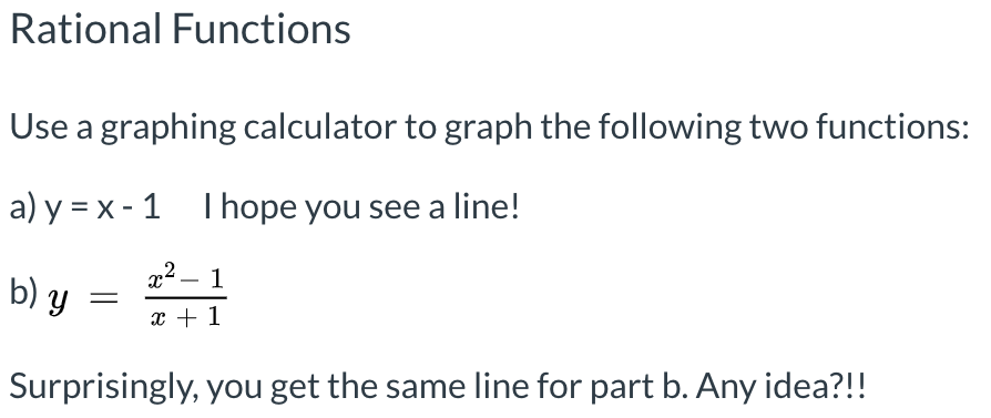 Solved Rational Functions Use a graphing calculator to graph | Chegg.com
