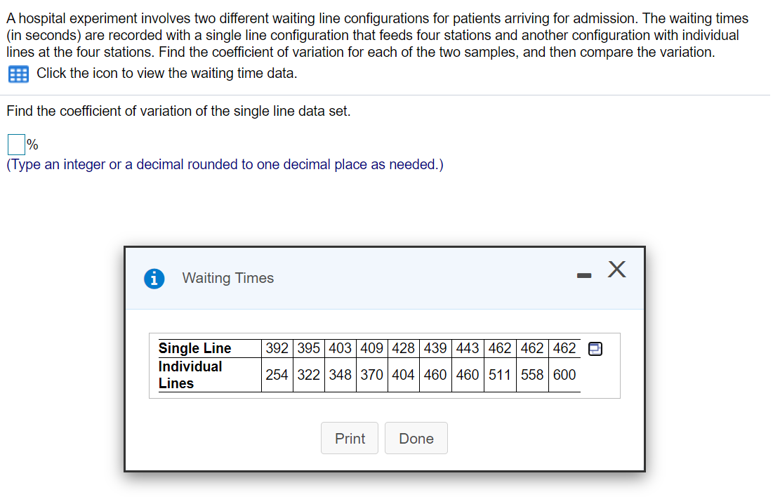 Solved please help find the coefficient of variation of the | Chegg.com