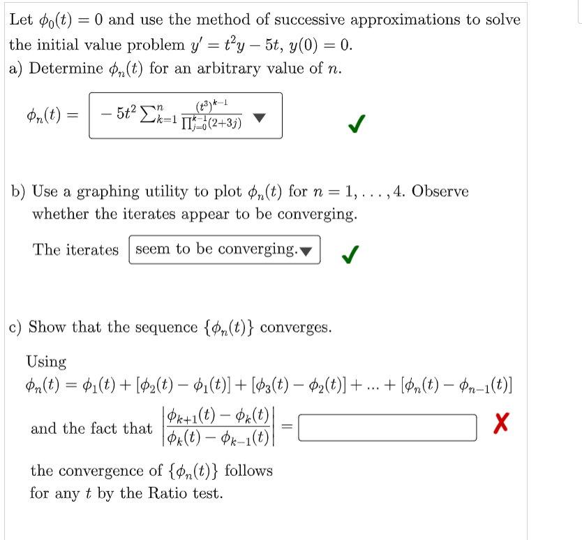 Solved Let ϕ0(t)=0 and use the method of successive | Chegg.com
