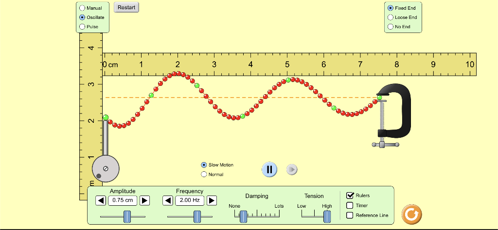 Solved Manual Restart Fixed End o Oscillate O Loose End O | Chegg.com