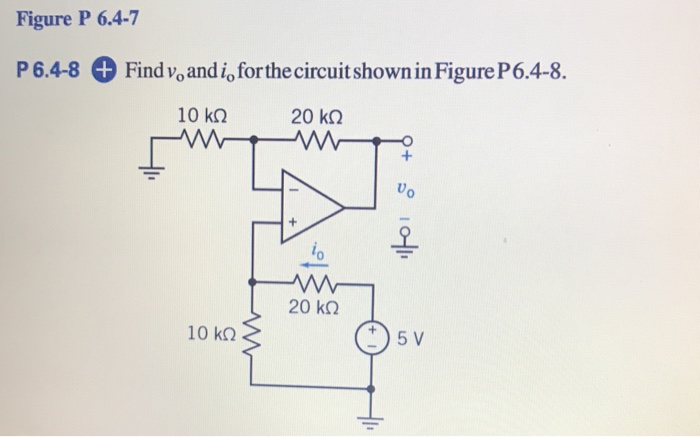 Solved Figure P 6.4-7 P6.4-8 +Find v,andi,forthe circuit | Chegg.com