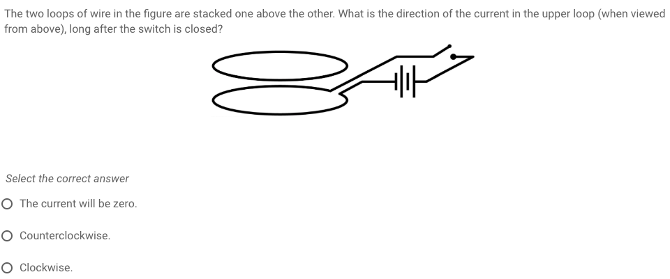 Solved The two loops of wire in the figure are stacked one | Chegg.com