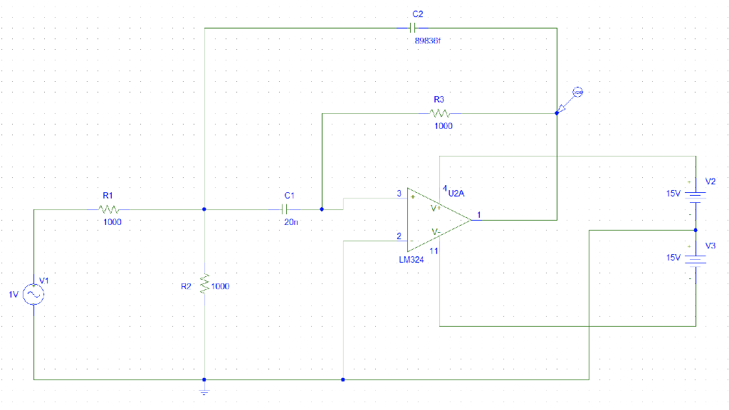 Solved I have built an active bandpass filter design on | Chegg.com