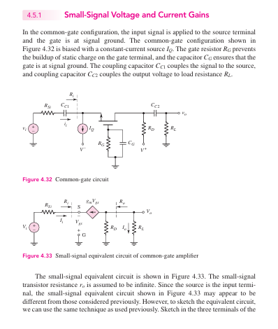 Solved EXAMPLE 4.10Objective: For the common-gate circuit, | Chegg.com