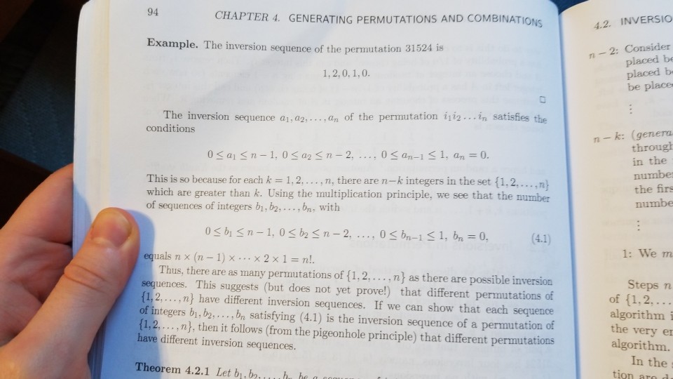 Solved 94 CHAPTER 4. GENERATING PERMUTATIONS AND | Chegg.com