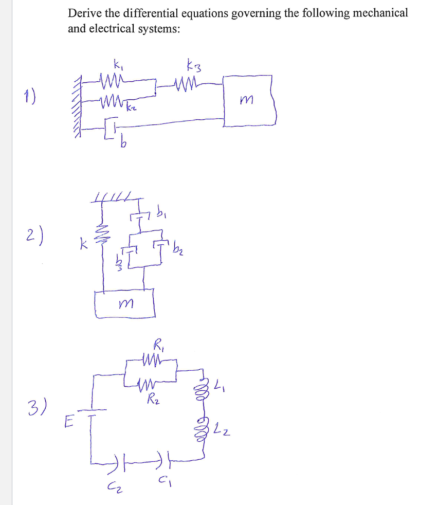 Solved Derive the differential equations governing the | Chegg.com