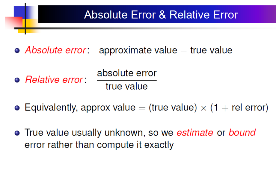 Solved Absolute Error Relative Error Absolute Error Chegg