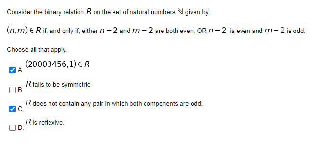 Solved Consider the binary relation R on the set of natural | Chegg.com
