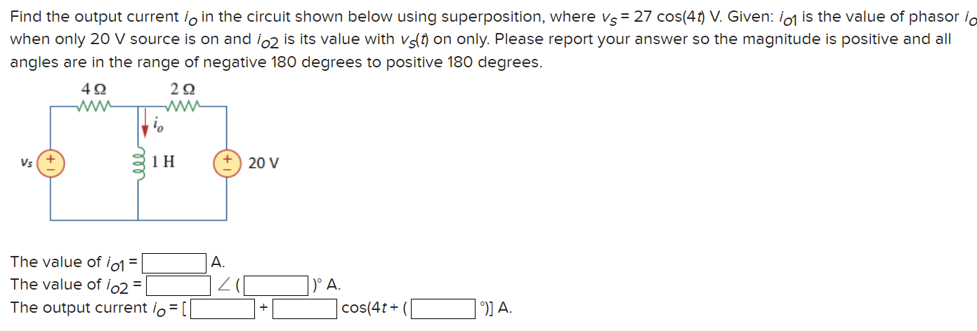 Solved Find the output current io in the circuit shown below | Chegg.com
