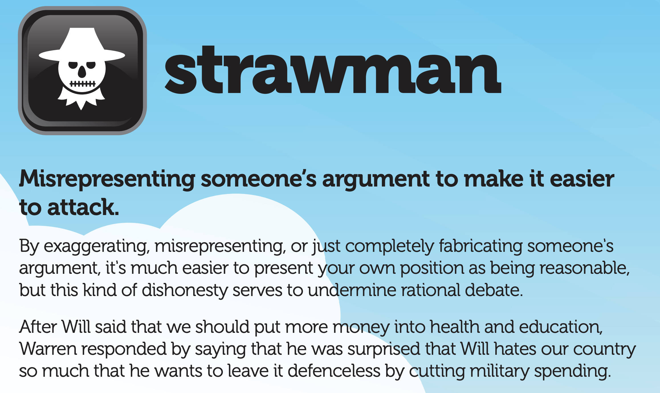 Solved Misrepresenting someone's argument to make it easier | Chegg.com